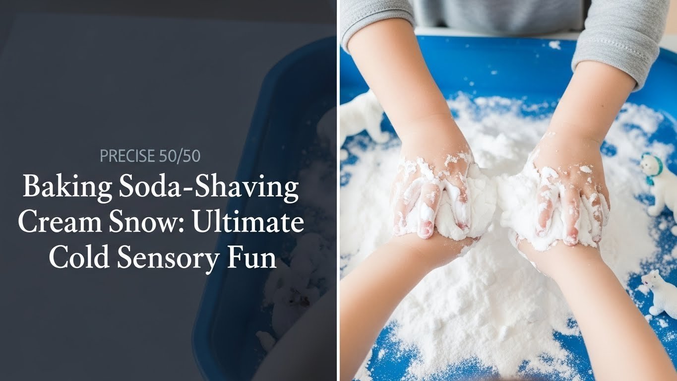 Baking Soda-Shaving Cream Snow: Ultimate Cold Sensory Fun