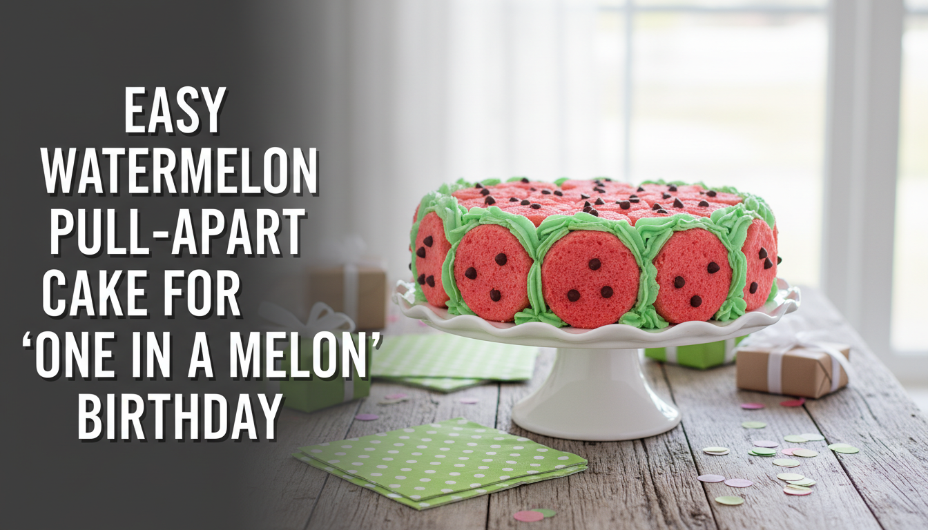Easy Watermelon Pull-Apart Cake For 'One In A Melon' Birthday