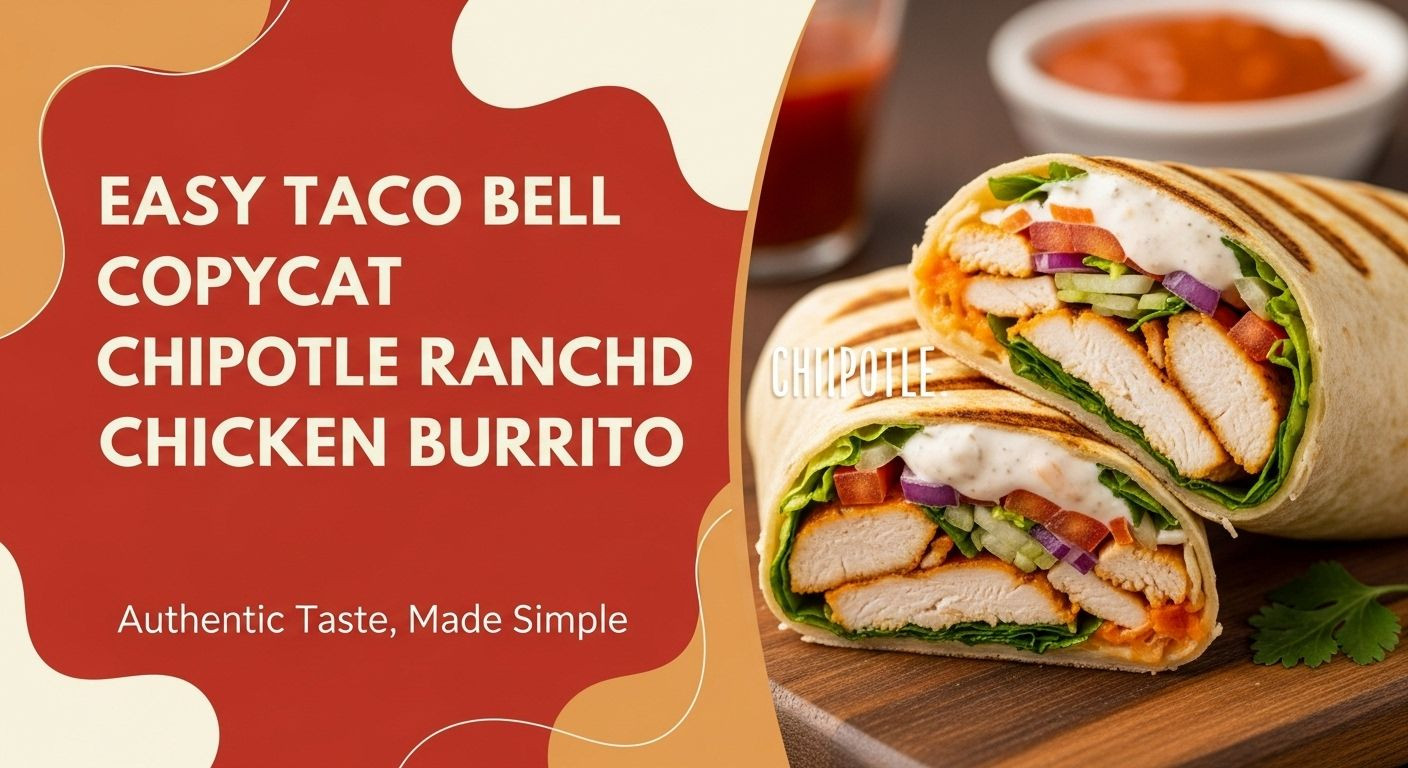 Easy Taco Bell Copycat Chipotle Ranch Grilled Chicken Burrito