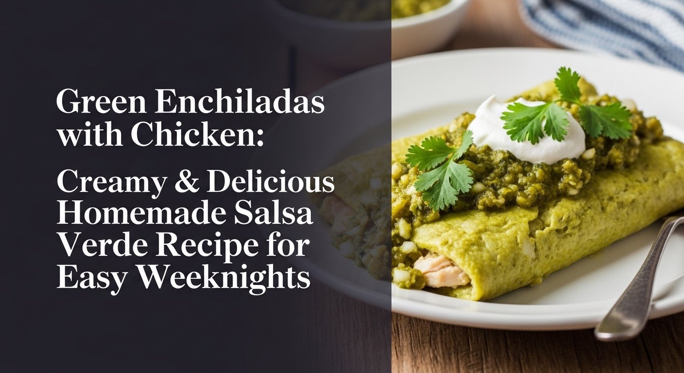 Green Enchiladas With Chicken: Creamy & Delicious Homemade Salsa Verde ...