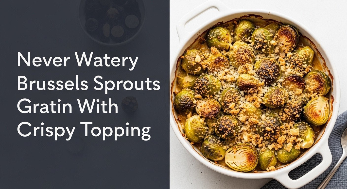 Never Watery Brussels Sprouts Gratin With Crispy Topping