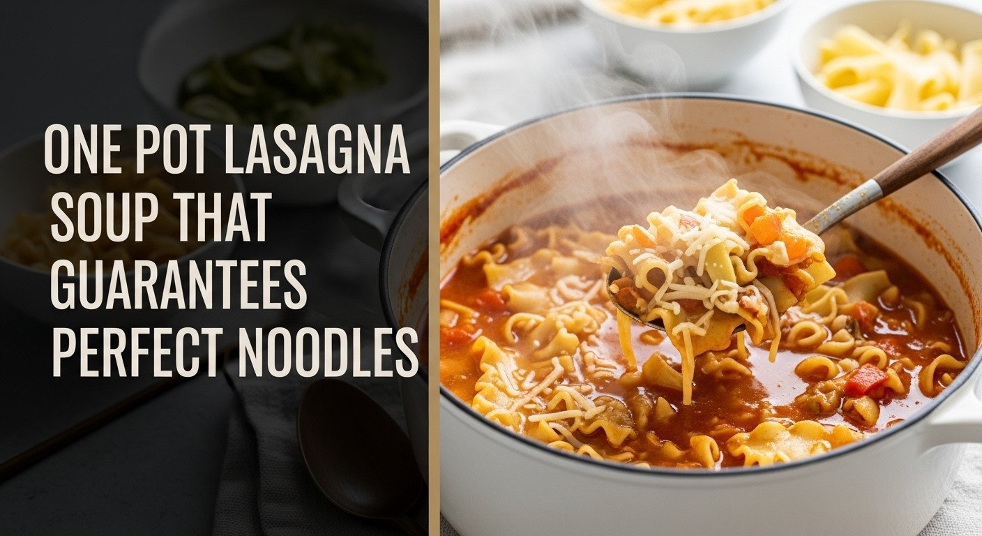 One Pot Lasagna Soup That Guarantees Perfect Noodles